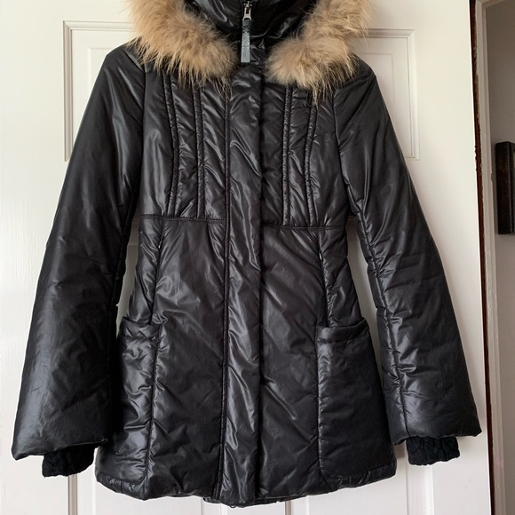 Mackage | Jackets & Coats | Mackage Black Fur Trim Hood Puffer Coat ...